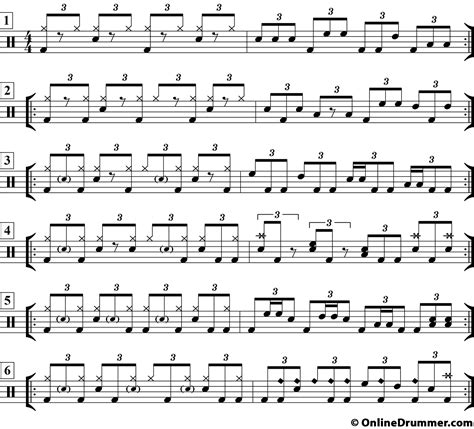 Six Choice Shuffle Drum Beats And Fills Drums Beats