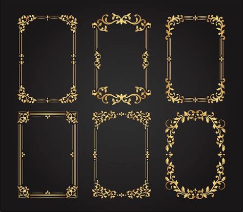 Premium Vector Luxury Decorative Golden Vintage Frames And Borders