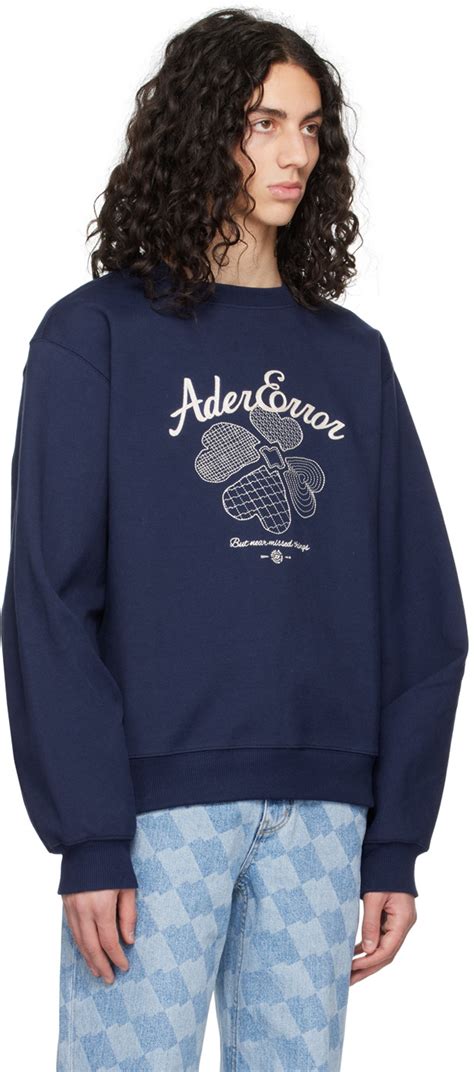 Ader Error Navy Tever Sweatshirt Ader Error