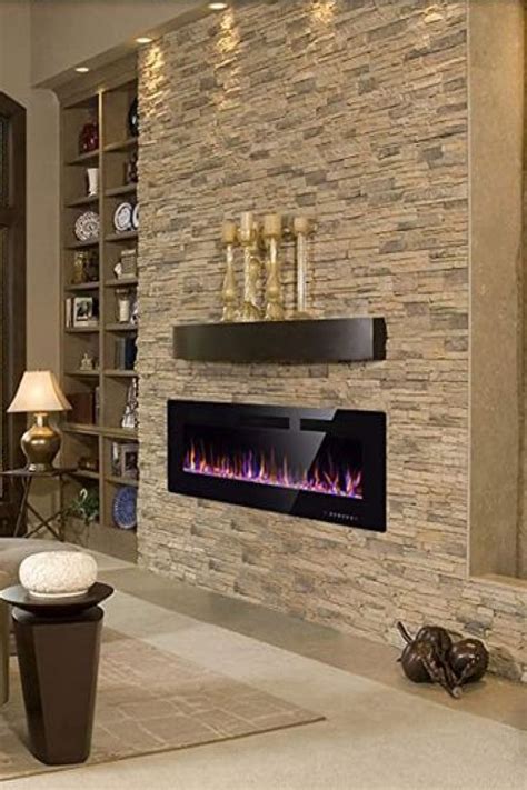 50 Inch Electric Fireplace Chemney Free With Realistic Flames