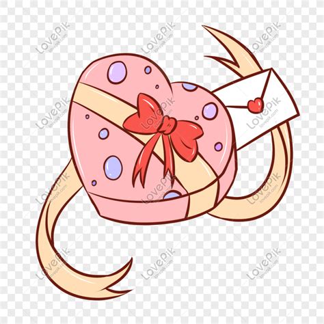 발렌타인 데이 사랑 선물 상자 그림