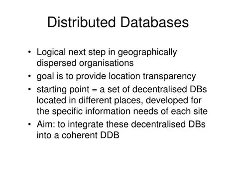 Ppt Distributed Databases Powerpoint Presentation Free Download Id1721474