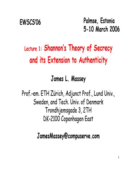 Slides 1 Pdf Cryptography Cryptanalysis