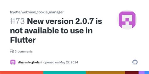 new version 2 0 7 is not available to use in flutter · issue 73