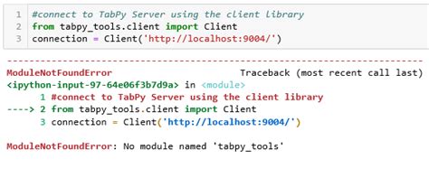 Loadfailed Load Failed No Module Named Tabpy Client Issue Tableau Tabpy Github