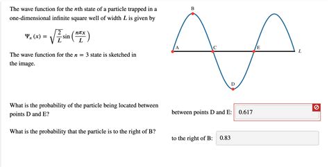 Solved B The Wave Function For The Nth State Of A Particle