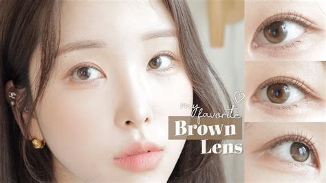 요즘 최애💓 자연광st 반짝이는 브라운렌즈👁 전부비교🤍 렌즈만 끼면 이누야샤되는 사람😭 자연스러운 브라운렌즈 하파크리스틴 아이돌렌즈 유리알 등 백하린
