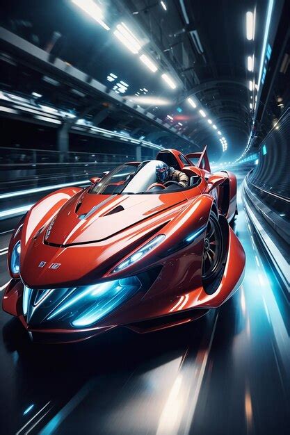 Premium Ai Image Futuristic Speedster Racing Through Time And Space