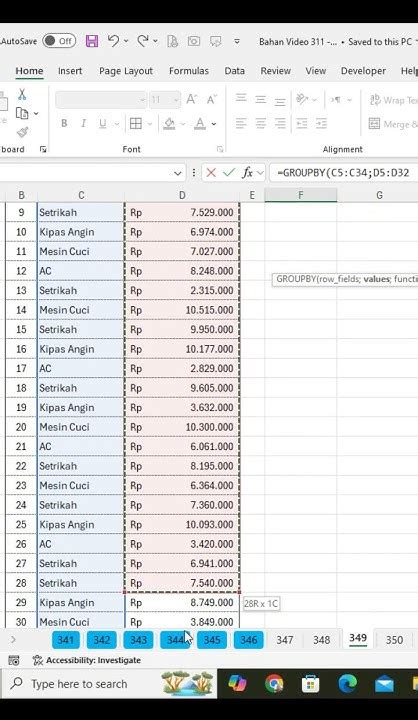 Cara Mudah Menjumlahkan Produk Dengan Groupby Di Excel Youtube