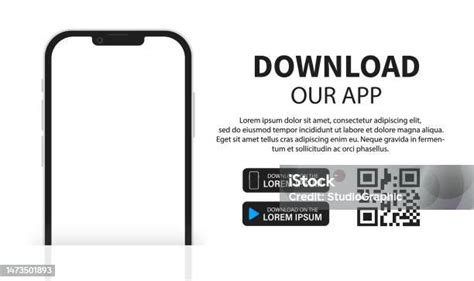 휴대 전화 스마트 폰에 대한 응용 프로그램을 다운로드하기위한 광고 배너 페이지 Qr 스캔 코드 템플릿으로 버튼을 다운로드하십시오