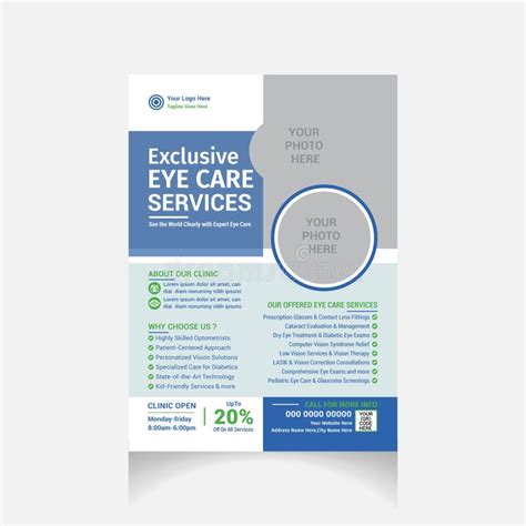Editable Eye Care Service Flyer Stock Vector Illustration Of