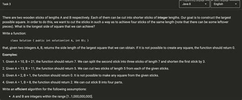 solved there are two wooden sticks of lengths a and b