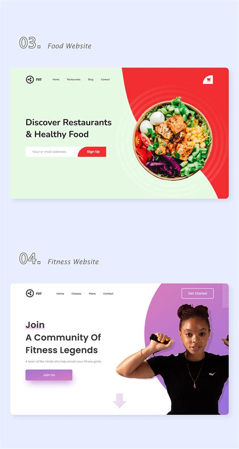 Website UI Design Hero Section Explorations Behance