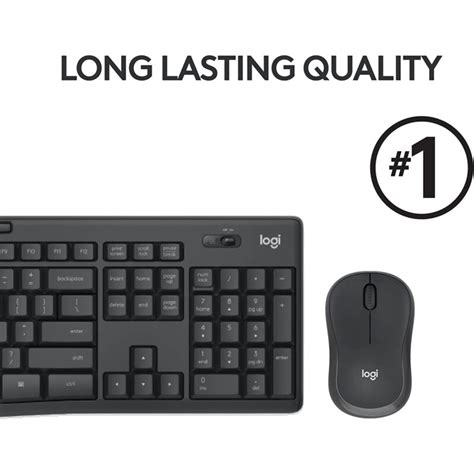 Logitech Mk295 Silent Wireless Keyboard Mouse Combo Graphite