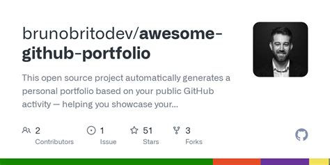 Github Brunobritodevawesome Github Portfolio This Open Source