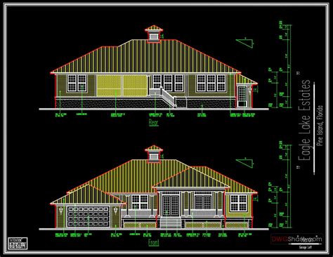 House Elevation Front And Rare Autocad File Free Download