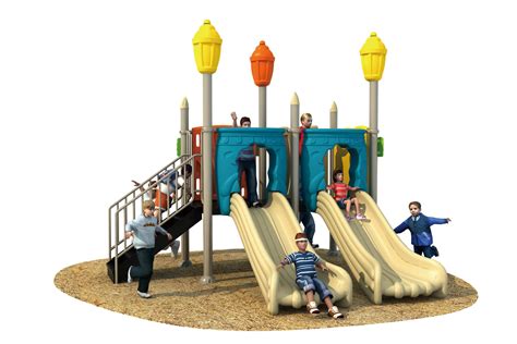 Fable Series Two Beige Slides Combination Playground Cheap Playground And Plastic Playground Price