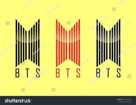 Vector Illustration Bts Logo On Yellow Stock Vector Royalty Free