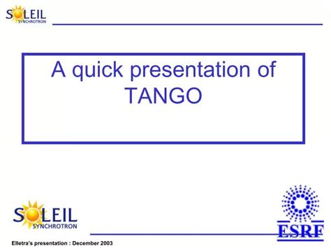 PPT A Quick Presentation Of TANGO PowerPoint Presentation Free Download ID 5315745