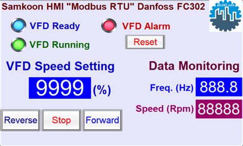 Samkoon HMI Modbus RTU Danfoss FC Tutorial Plc