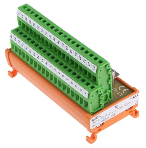 RS PRO 37 Pole D Sub Connector Female Interface Module DIN Rail Mount RS Components Indonesia