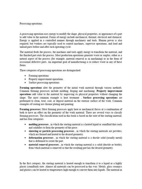 Processing Operations Pdf Forging Ceramics