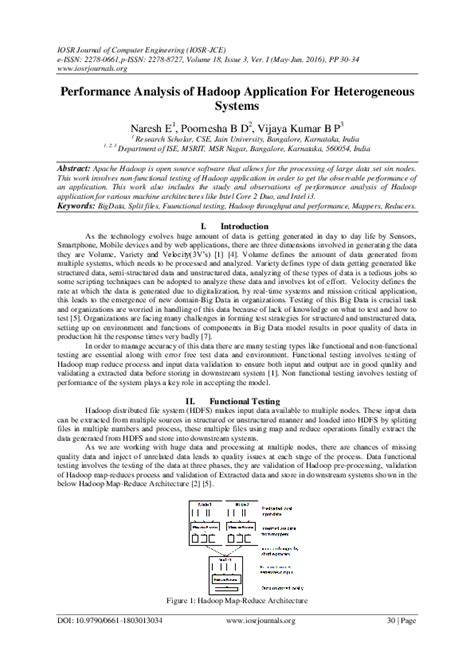Pdf Performance Analysis Of Hadoop Application For Heterogeneous Systems