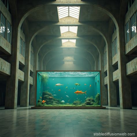 Soviet Constructivism Inspired Building Interior Stable Diffusion Online