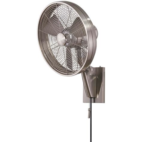 Minka Aire Anywhere 16 Inch 3 Blade Oscillating Fan In Brushed Nickel Finish W Silver Blades