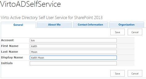 Virto AD Self Service Usage Virtosoftware Guides Docs