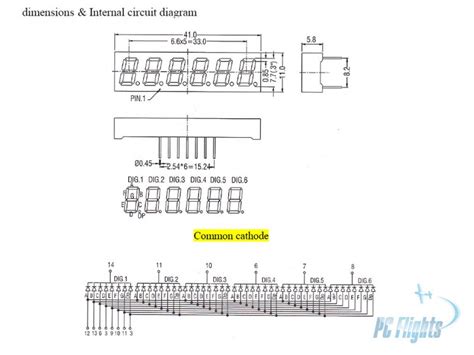 7 Segment Display 6 Digits Led Display Amber