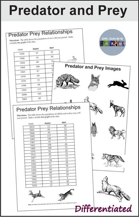 Predator And Prey Relationship And Graph Ngss Ms Ls2 2 Worksheets