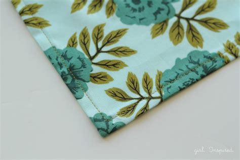 How To Sew Dinner Napkins Girl Inspired