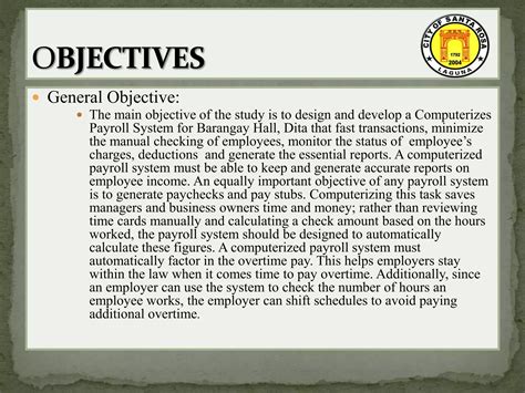 A Computerized Payroll System For The Barangay Hall PPTX