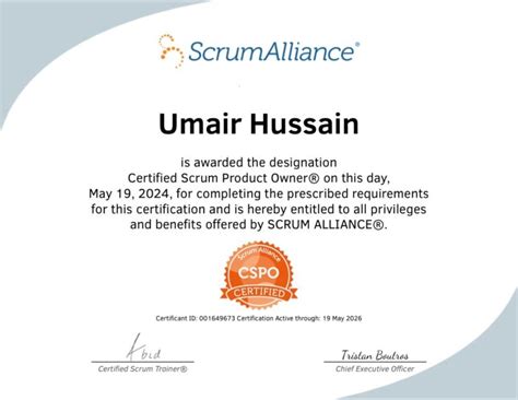 Umair Hussain On Linkedin Scrum Agile Productowner Cspo Continuouslearning Careergrowth