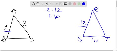solved if triangle a b c is similar to triangle rst find the remaining