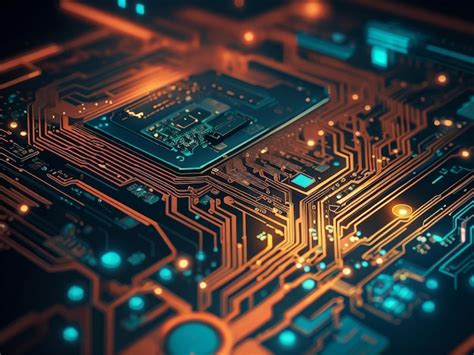 Premium Ai Image Futuristic Technology Abstract Circuit Board