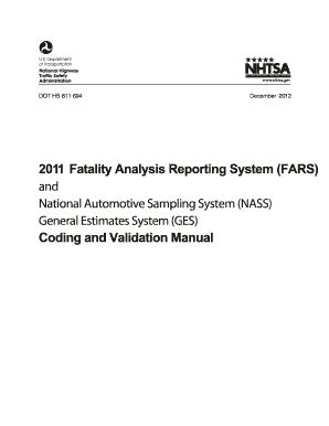 Fillable Online FARS NASS GES Coding Validation Manual Fax Email Print PdfFiller