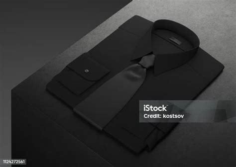 클래식 하 고 공식적인 셔츠와 나비 넥타이 검은색에 쌓입니다 3d 렌더링입니다 0명에 대한 스톡 사진 및 기타 이미지 0명 검은색 기업 비즈니스 Istock