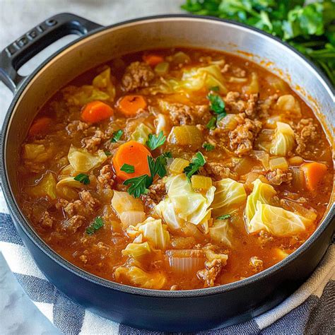 Easy And Healthy Cabbage Soup Recipe