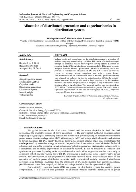Pdf Allocation Of Distributed Generation And Capacitor Banks In