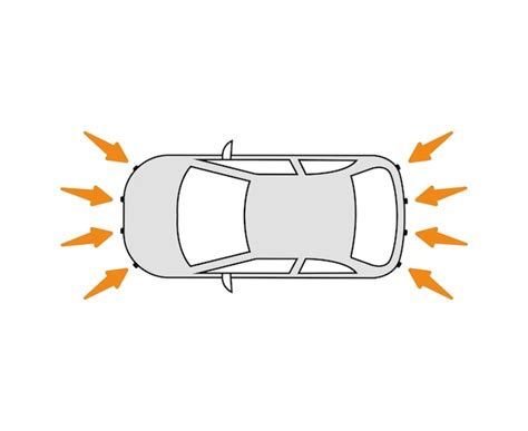 Premium Vector Car Front And Rear Parking Sensors Vehicle Parking