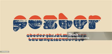 둥근 글꼴 질감이있는 알파벳 오래된 스타일로 만든 문자 및 숫자 벡터 일러스트 레이 션 10eps 잘라냅니다 0명에 대한 스톡