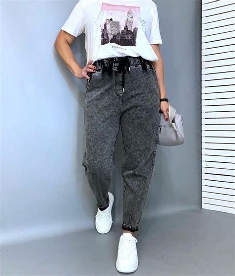 Джинси мом у баталі — ціна 800 грн у каталозі Джинси Купити жіночі речі