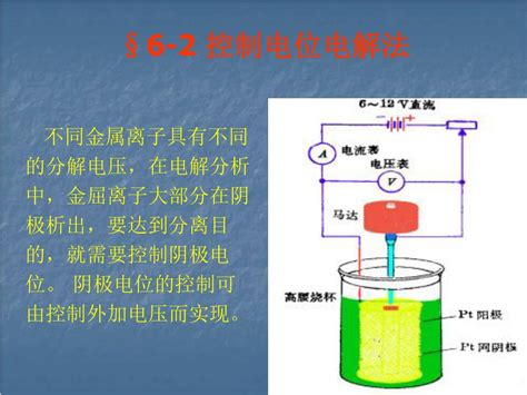 PPT 第六章 电解与库仑分析法 6 1 法拉第电解定律 电解过程中发生电极反应物质的量与通过电解池的电量成正比