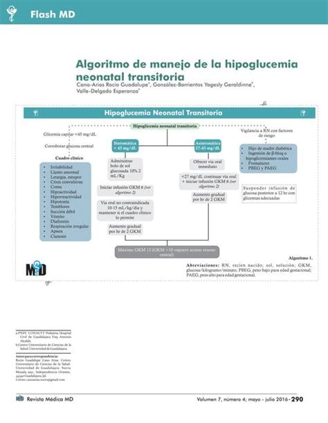 Algoritmo De Hipoglicemia Neonatal JUDITH UDocz