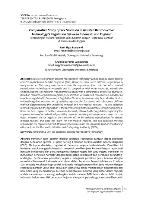 Pdf Comparative Study Of Sex Selection In Assisted Reproductive