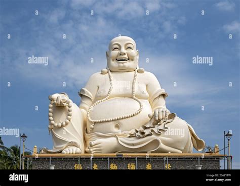 Statue Of Budai Laughing Buddha Vinh Trang Temple My Tho Mekong
