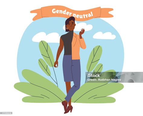 성 중립적인 사람 치마와 바지를 입은 여자와 남자 관용과 화합 다양성과 평등 트랜스젠더 평면 벡터 일러스트 레이 션 간성에 대한 스톡 벡터 아트 및 기타 이미지 Istock