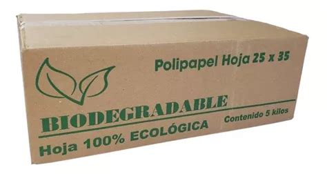 Hoja De Polipapel Biodegradable 25x35 Caja 5kg Mercadolibre